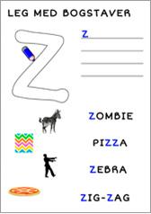 Leg med bogstaver (håndskrift) - V til Å - edufun.dk